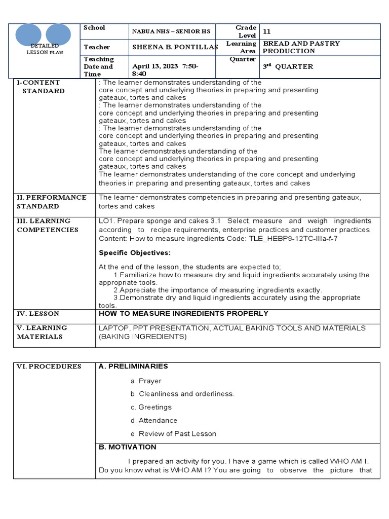 BPP Detailed Lp-Measurement | PDF | Cakes | Shortening