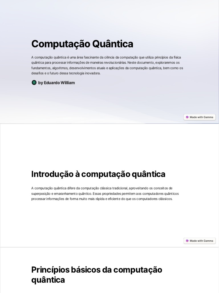 Computacao Quantica Pdf Computação Quântica Mecânica Quântica