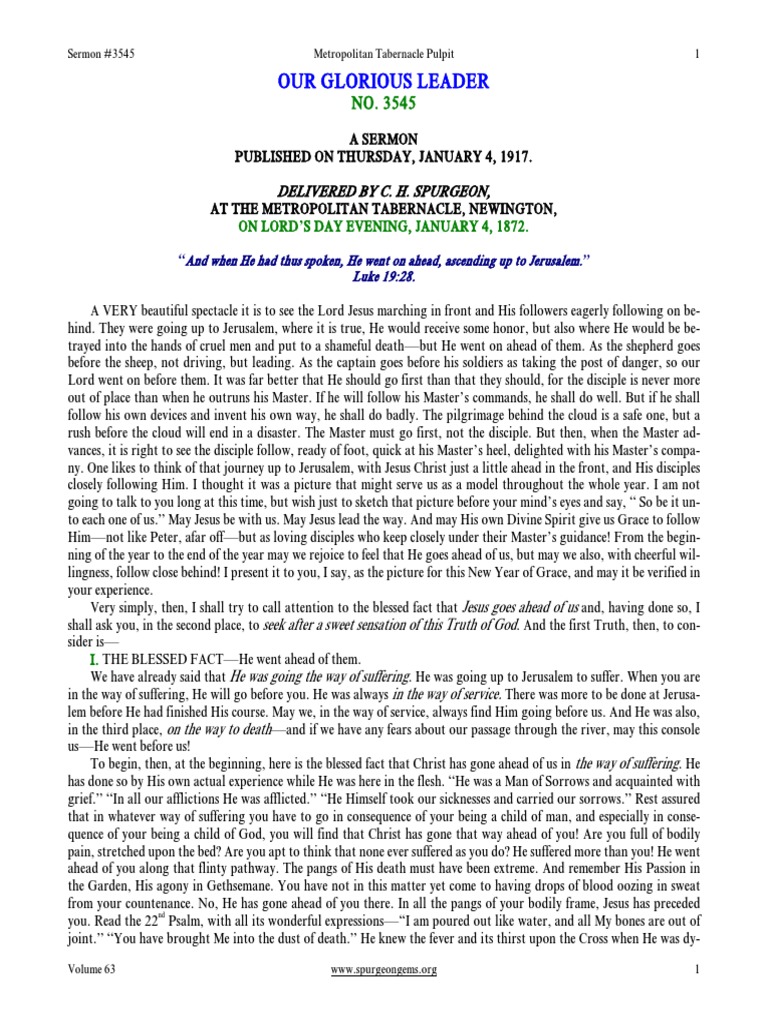 #3545 - Our Glorious Leader | PDF | Jesus | Disciple (Christianity)