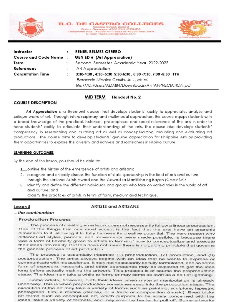 MA. CRISTINA GILLEGO REGIDOR - GEN EDUC 6 MidTerm Handout No. 2 | PDF | Cognition | Human ...