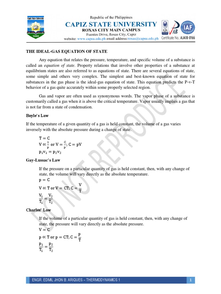 Ideal Gas Laws and Equations Explained | PDF | Gases | Mole (Unit)