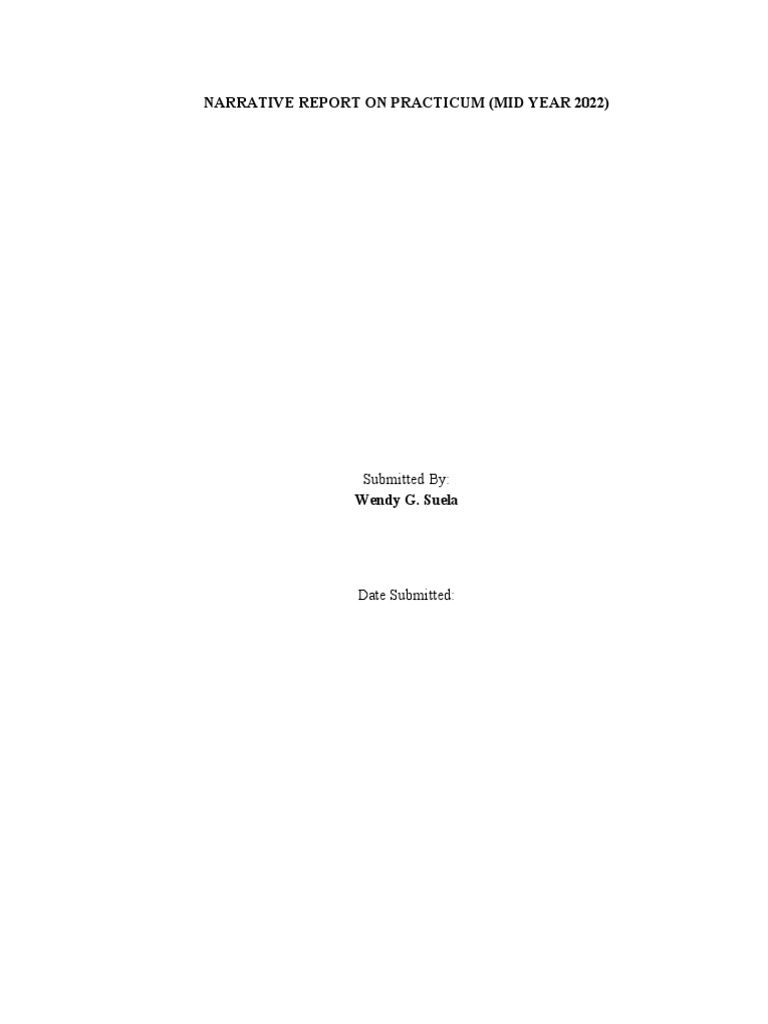 Practicum Narrative Report | PDF | Agriculture | Soil