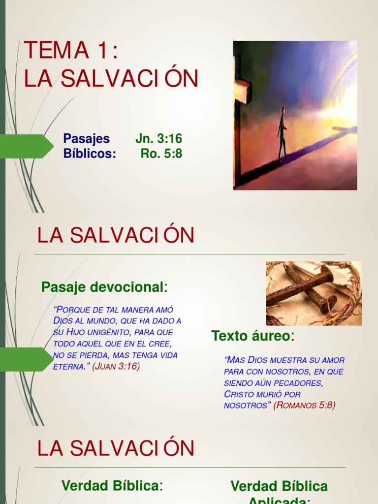 Tema 1. La Salvación | PDF | Pecado | Salvación