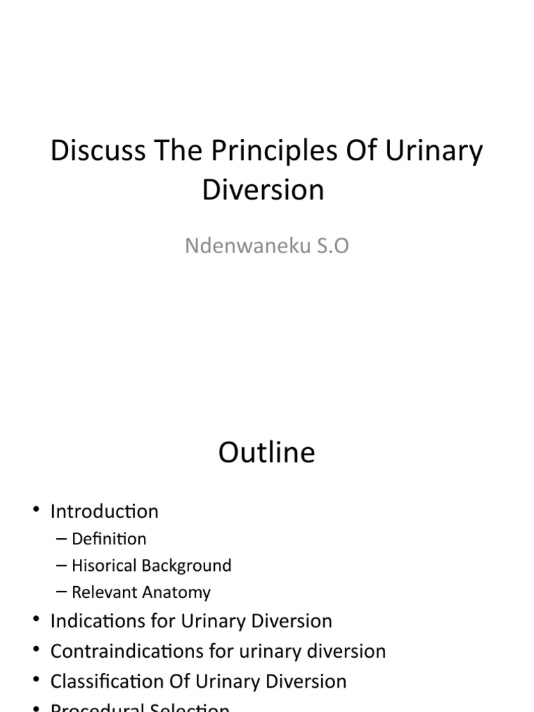 Principles of Urinary Diversion | PDF | Urinary Incontinence ...
