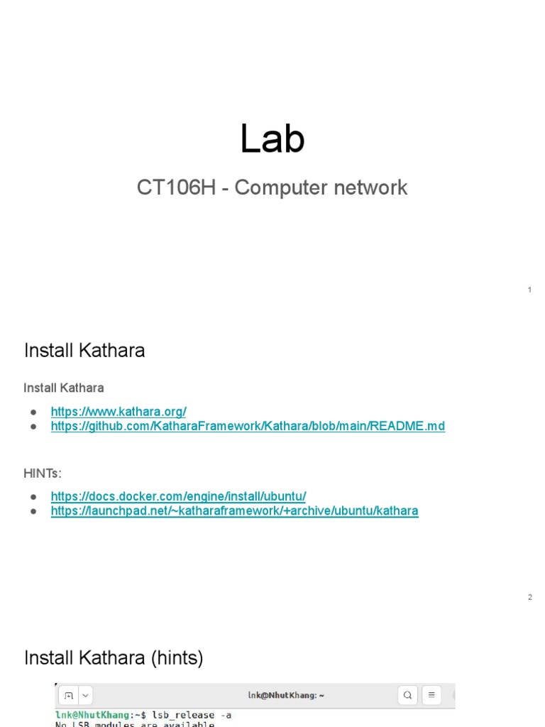 Installing Kathara Network Emulator | PDF