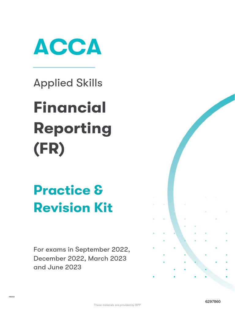 ACCA FR Revision Kit 2022 | PDF | International Financial Reporting ...