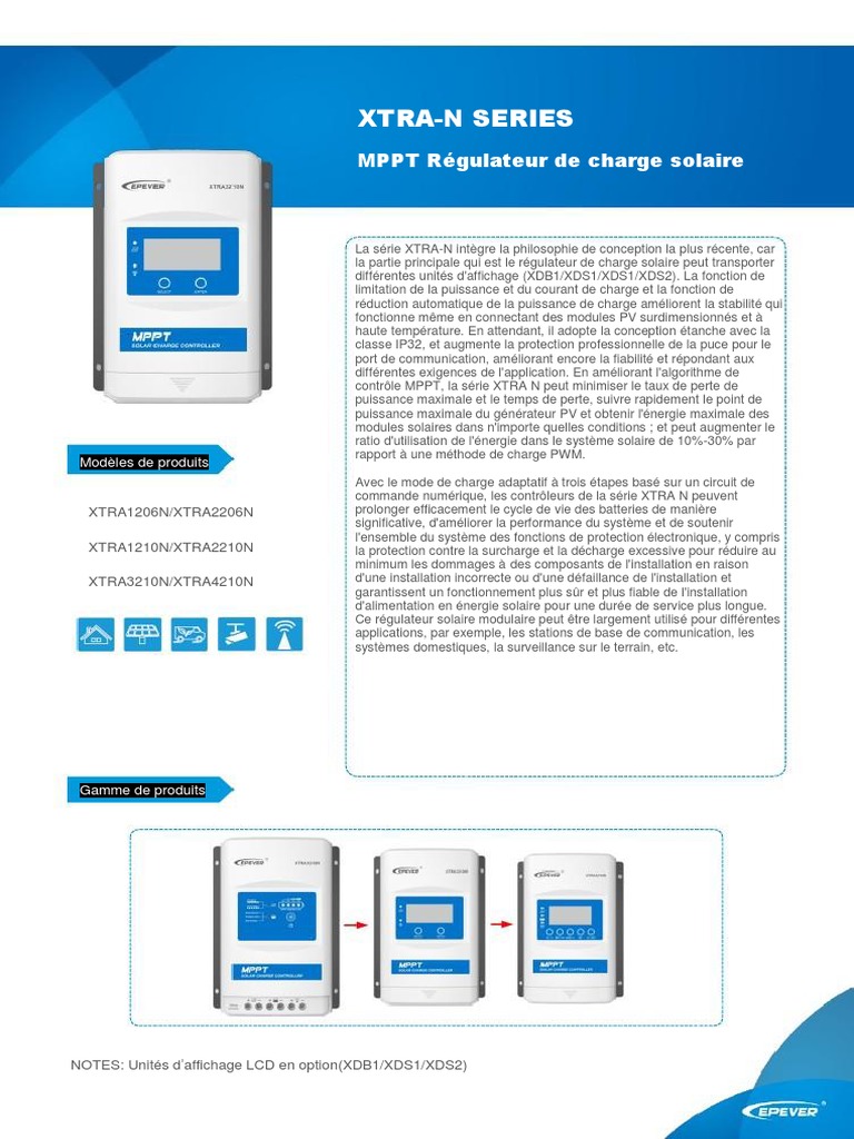 Fichier Regulateur de Charge XTRA EPEVER | PDF