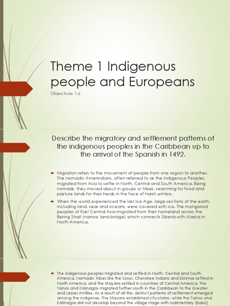 Theme 1 Indigenous People and Europeans | PDF | Christopher Columbus ...