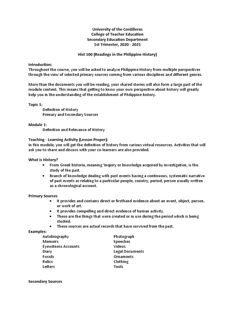 Hist 100 Module 1 | PDF