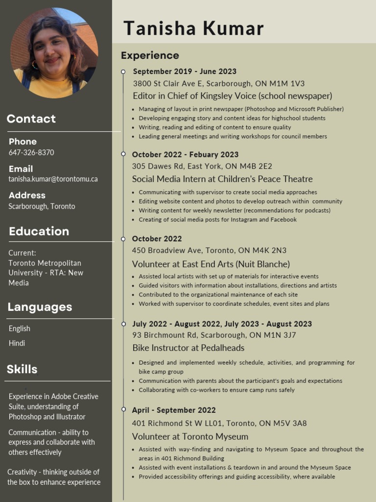 Tanisha Kumar - RESUME | PDF | Social Media | Popular Culture & Media Studies