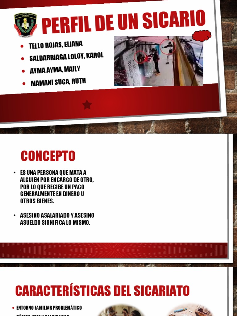 Perfil de Un Sicario GRUPO | PDF | Crímenes | Crimen y violencia