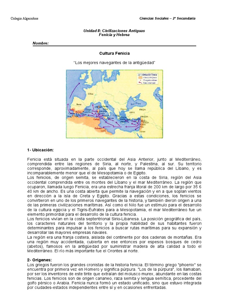 Fenicia y Hebrea | PDF | Fenicia | Canaán