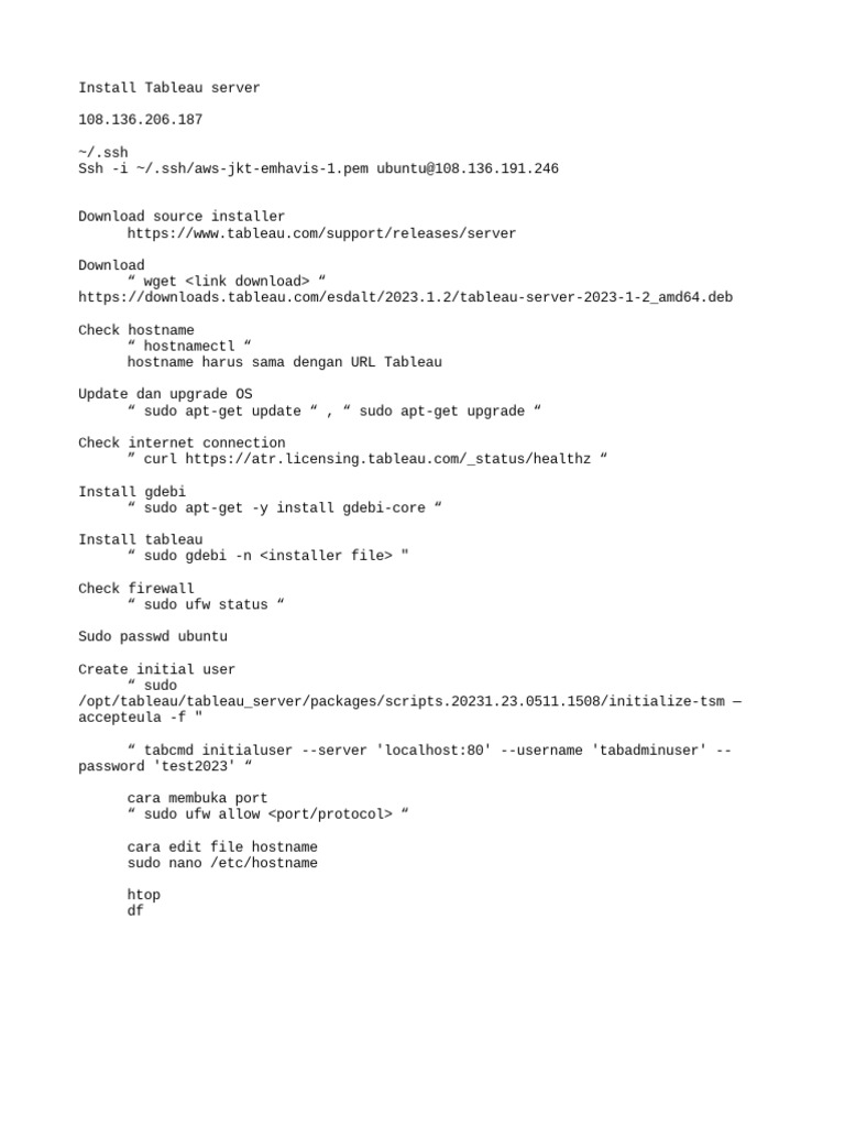 Instalasi Tableau | PDF
