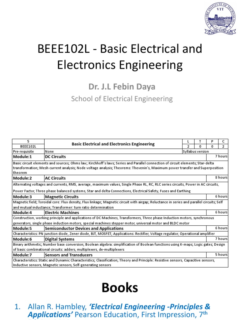 1) Module 1 Slides - Part A | PDF | Electrical Network | Voltage