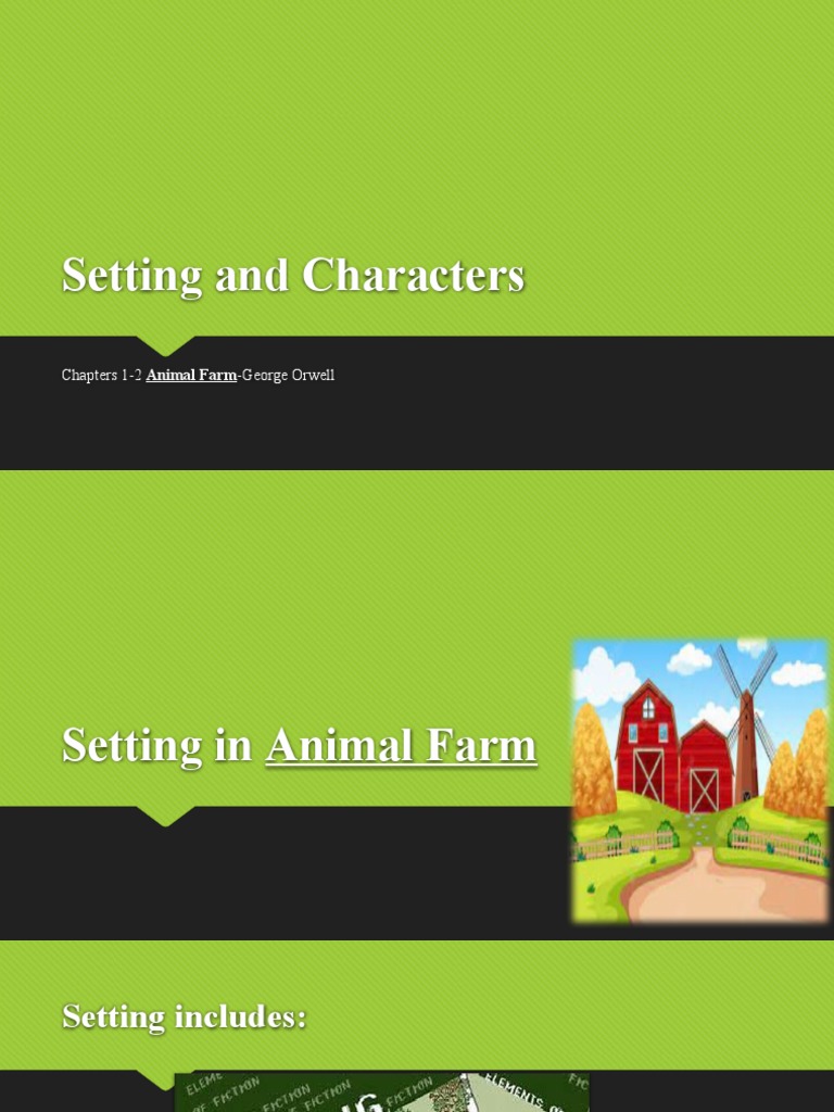 Setting and Characters in Animal Farm | PDF