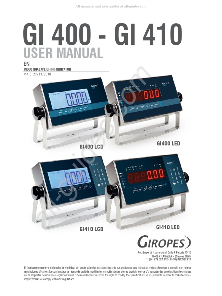Giropes Gi400 LCD Operation User S Manual 44 | Download Free PDF | Menu ...