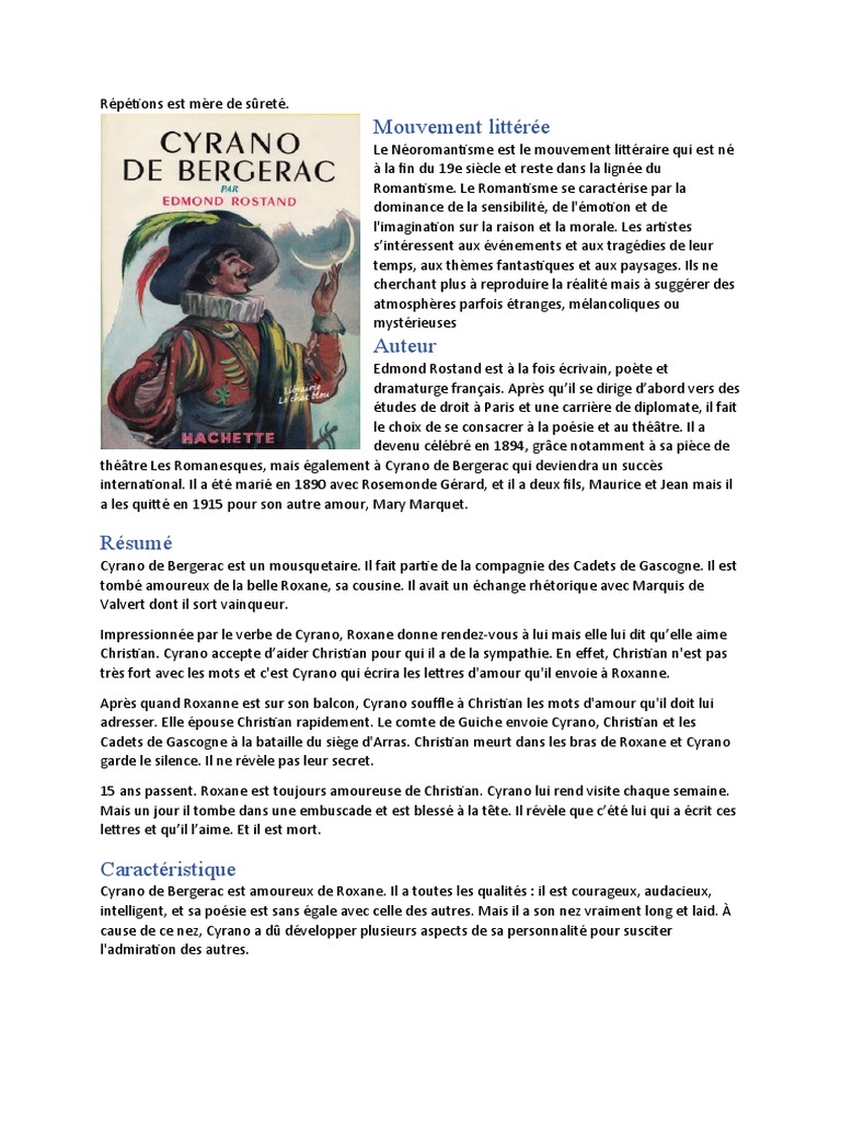 Cyrano de Bergerac | PDF | Poésie | Fiction générale