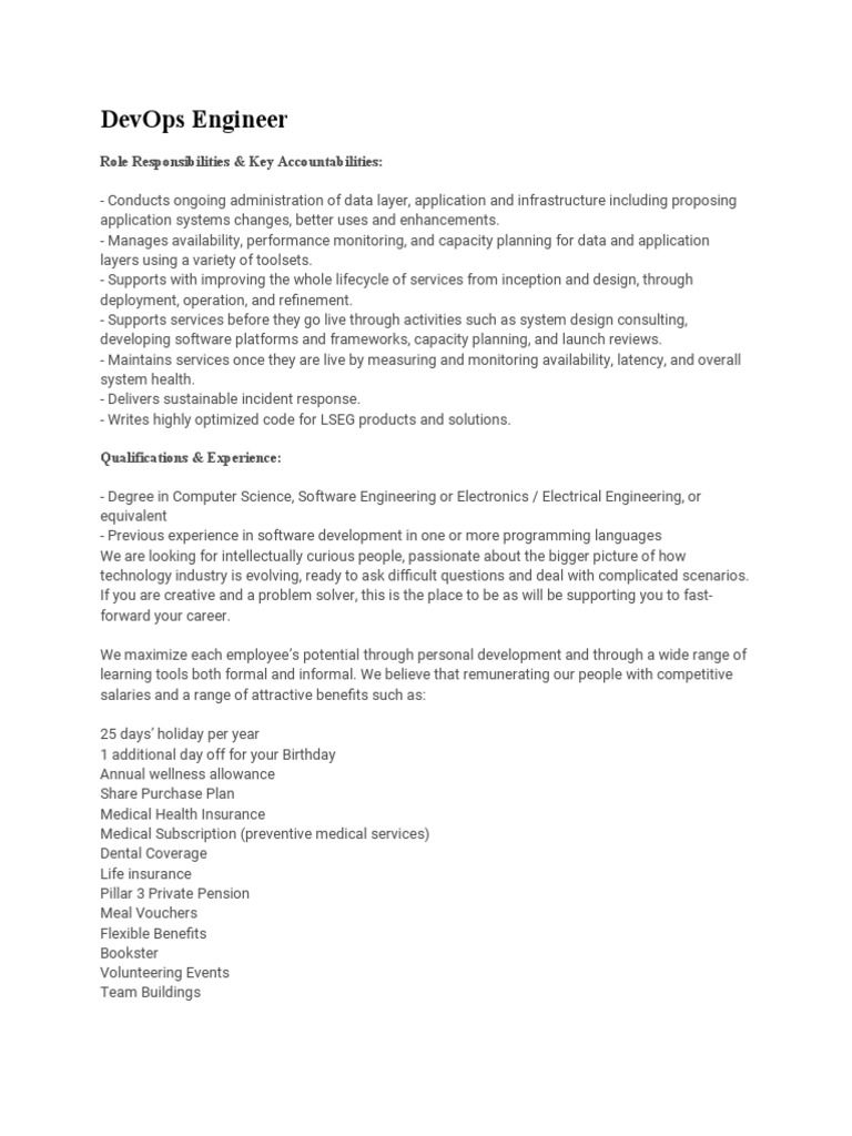 DevOps Engineer | PDF | Cloud Computing | Agile Software Development