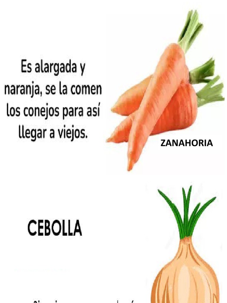 Adivinanzas Verduras | PDF