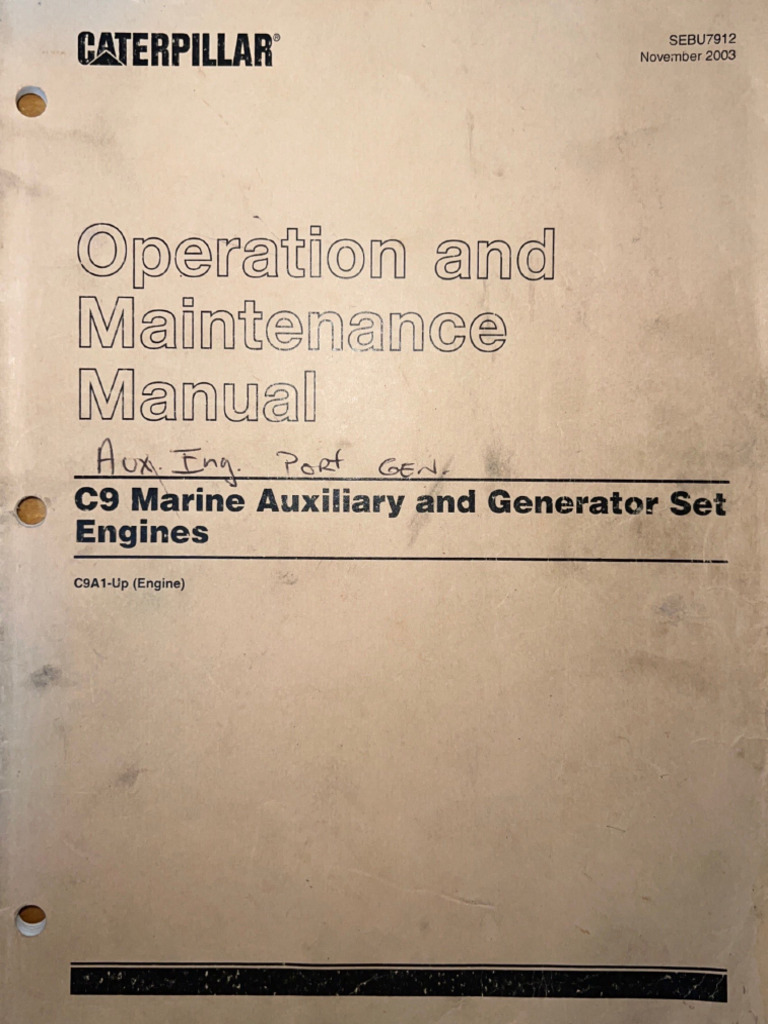 Operation and Maintenance Manual. C9 A1-UP GENERATOR | PDF