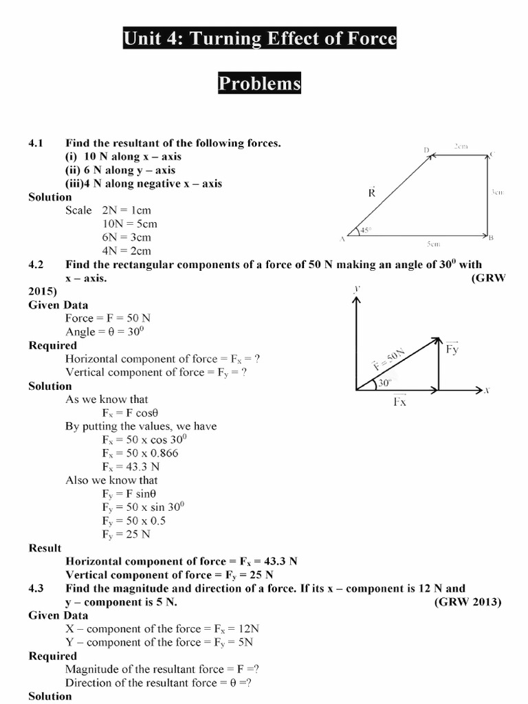 9th Class Physics Chaptr 4 | PDF