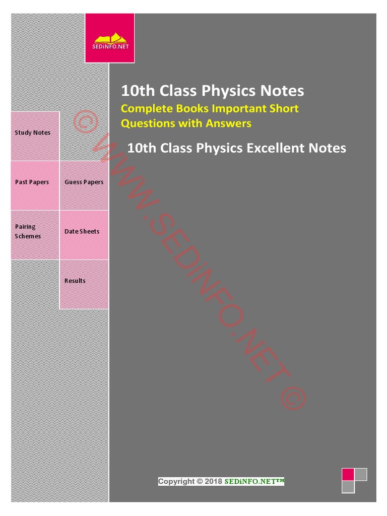 10th Physics Short Questions | PDF