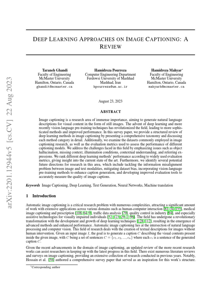 6 - 23 - Deep Learning Approaches On Image Captioning A Review | PDF | Deep Learning ...