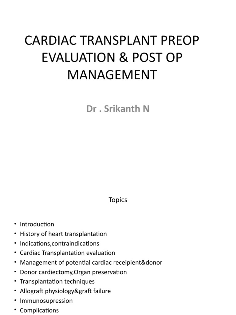 Cardiac Transplant | PDF | Transplant Rejection | Heart