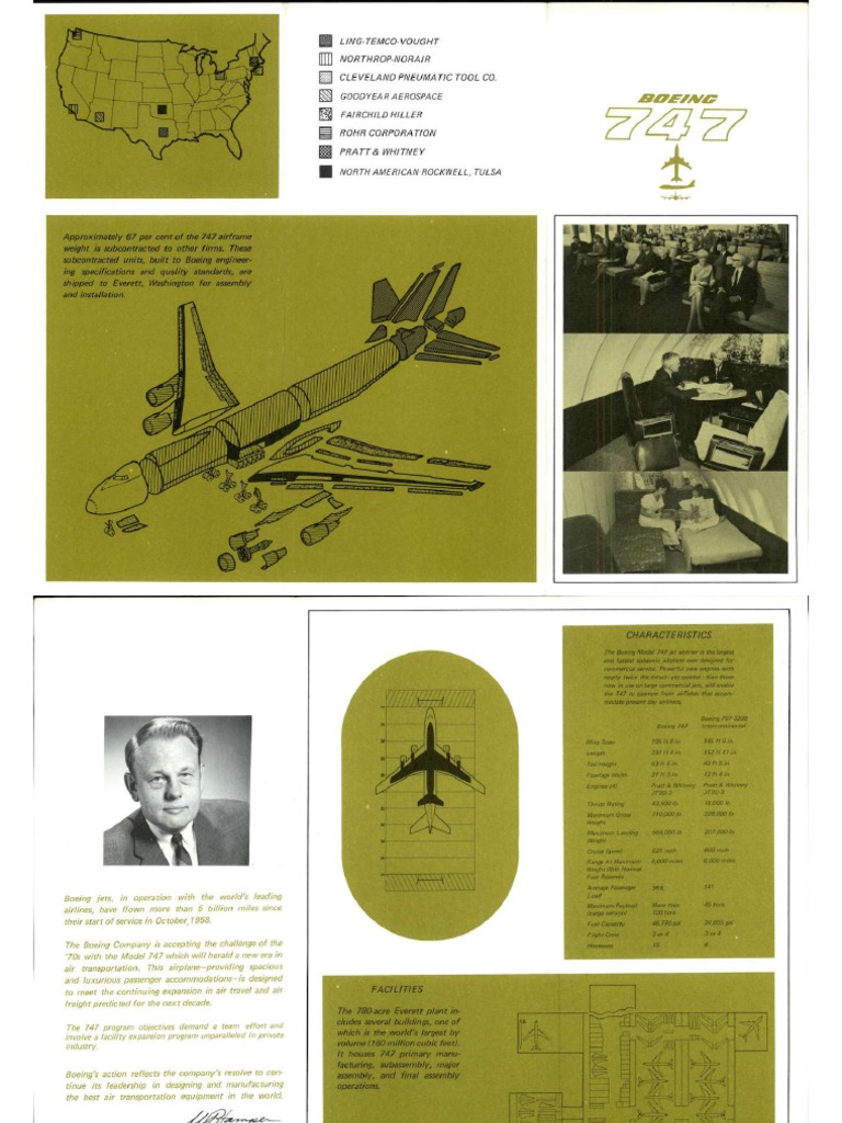 Boeing 747 Introduction - 1960s | PDF