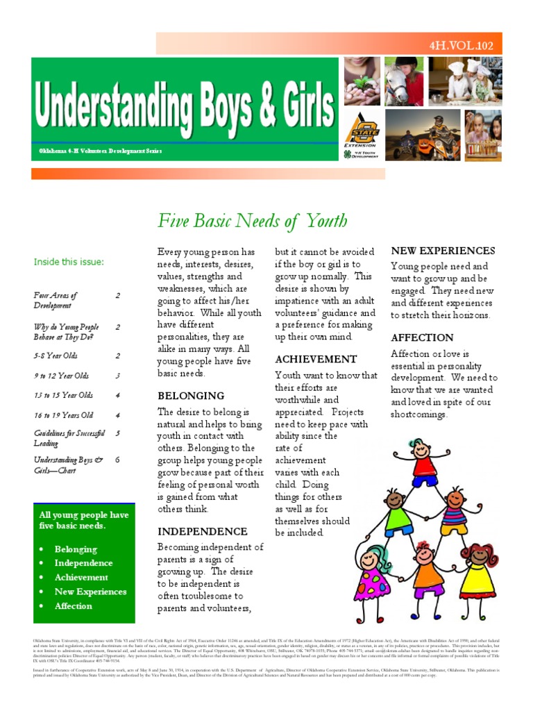 4h Vol 102 Understanding Boys Girls | PDF | Title Ix | Discrimination