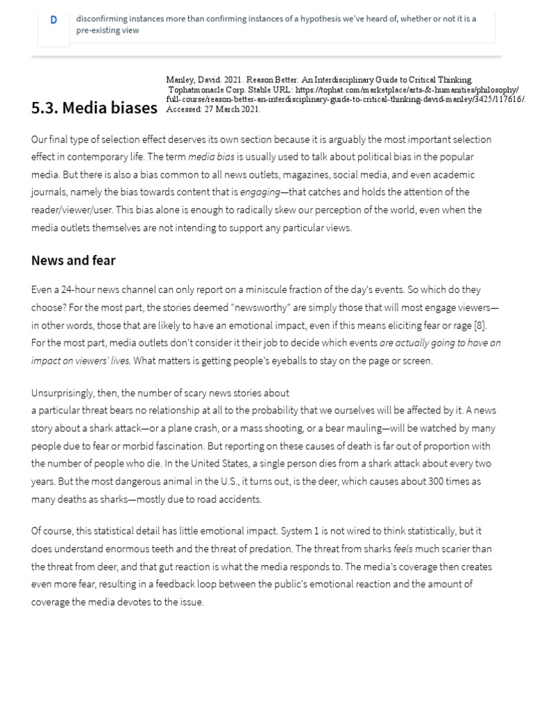 Manley CH 5 Part 2 | PDF | Media Bias | News