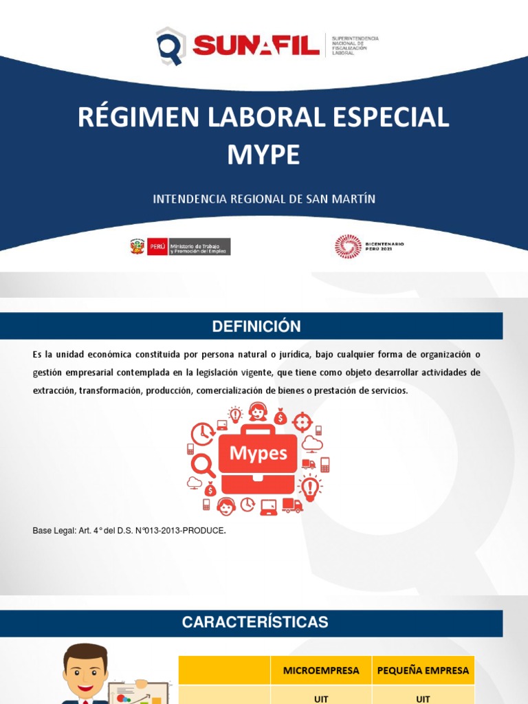 Régimen Laboral Especial Mype | PDF | Pequeñas y medianas empresas ...