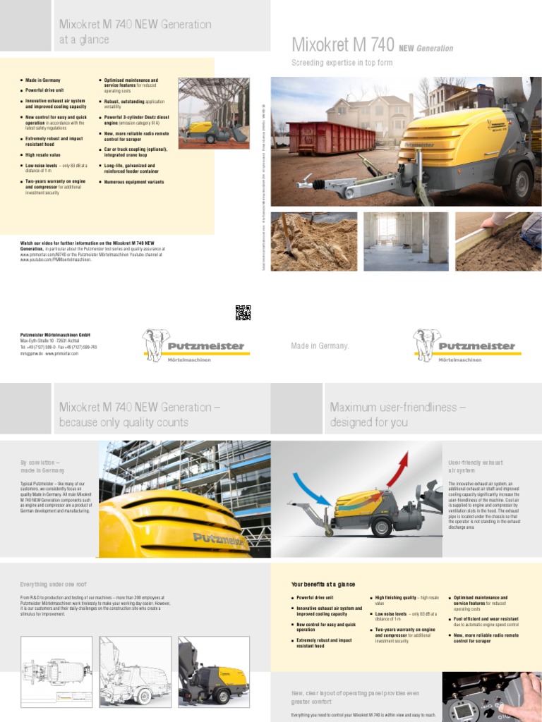 Mixokret M 740 NEW Generation | PDF | Reliability Engineering | Engines