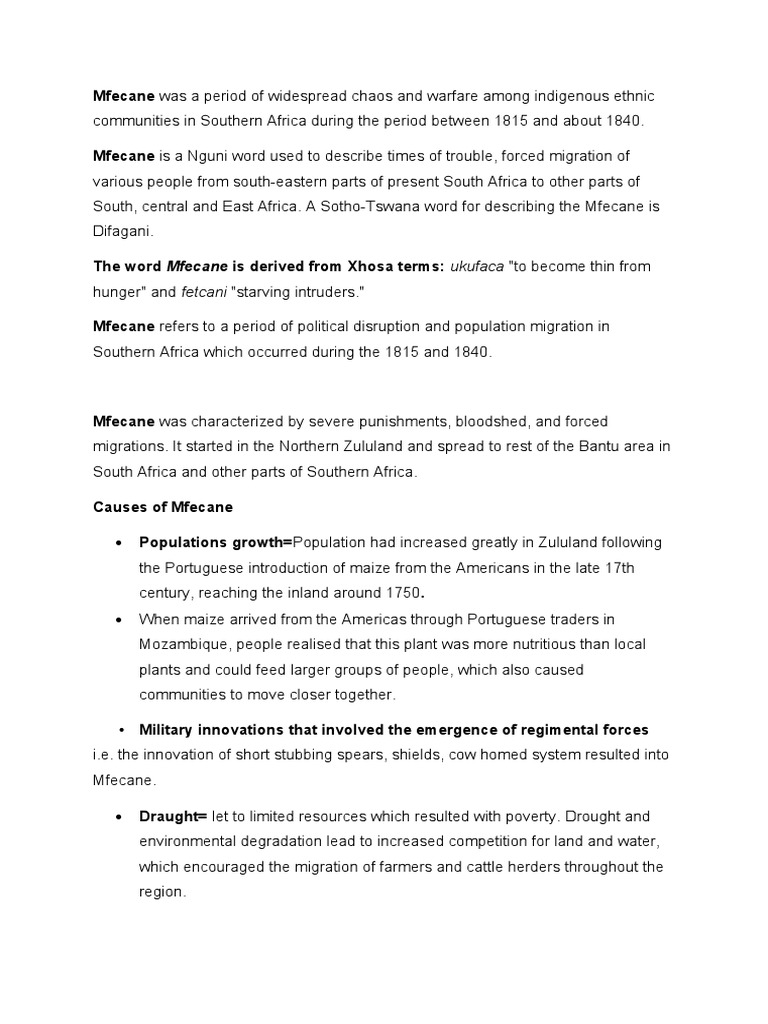 Mfecane 2023 | PDF