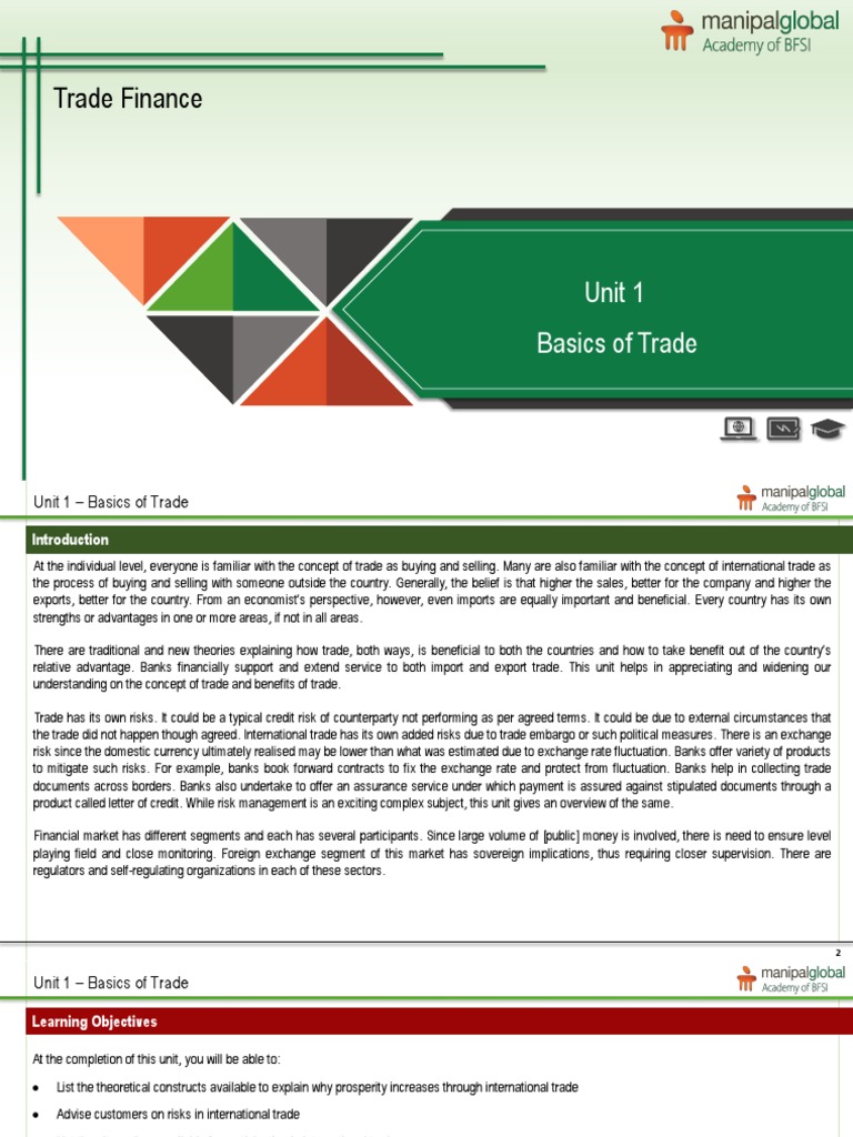 Trade Finance - Reading Material | Download Free PDF | Dumping (Pricing ...