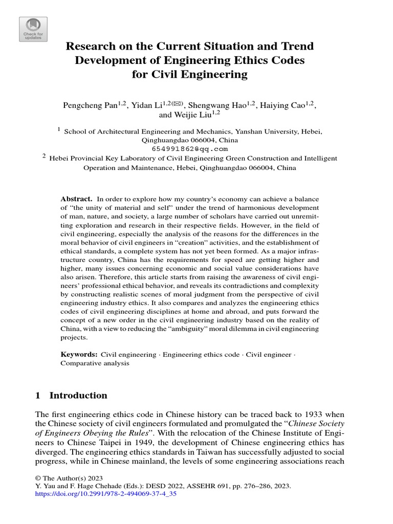Research On The Current Situation and Trend Development of Engineering ...