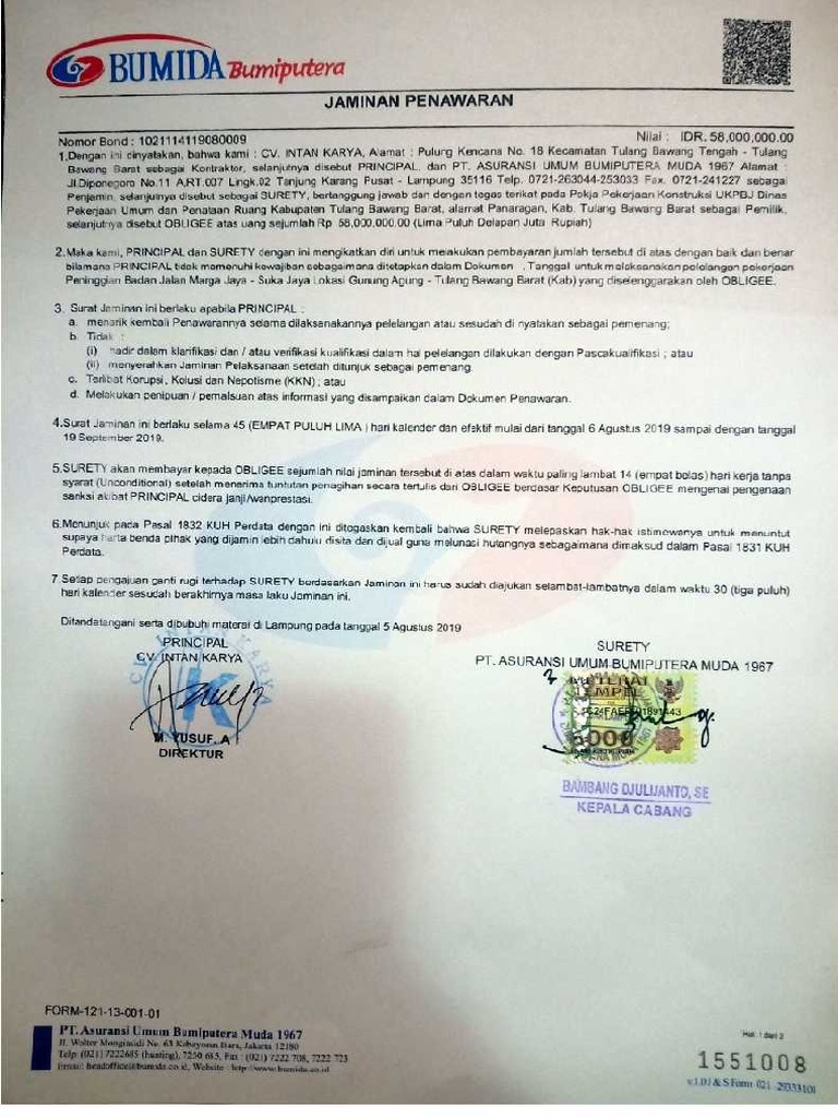 Jaminan Marga Jaya - Suka Jaya | PDF