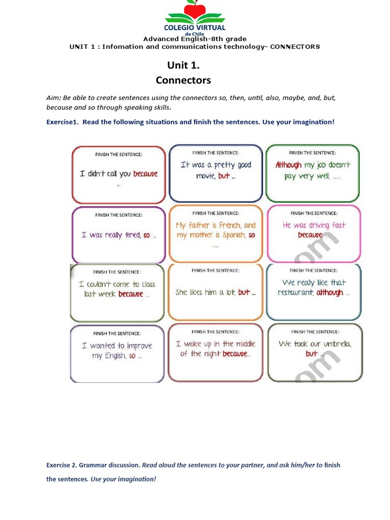 07 - U1-8b-Advanced English - Connectors | PDF