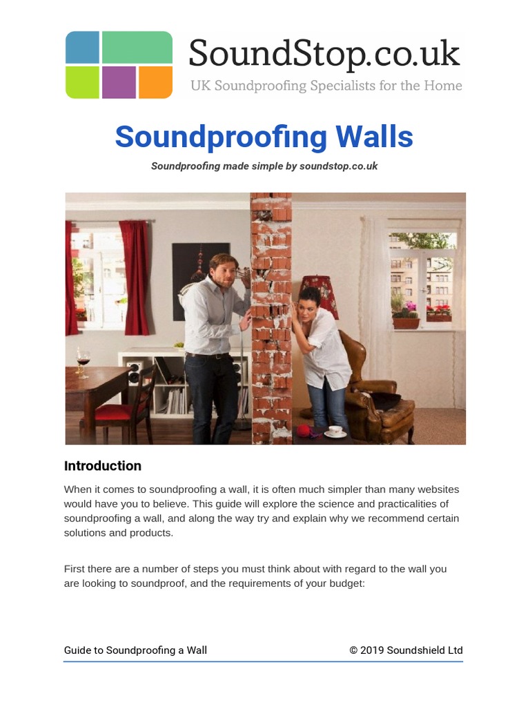 Guide To Soundproofing A Wall | PDF | Sound | Wall