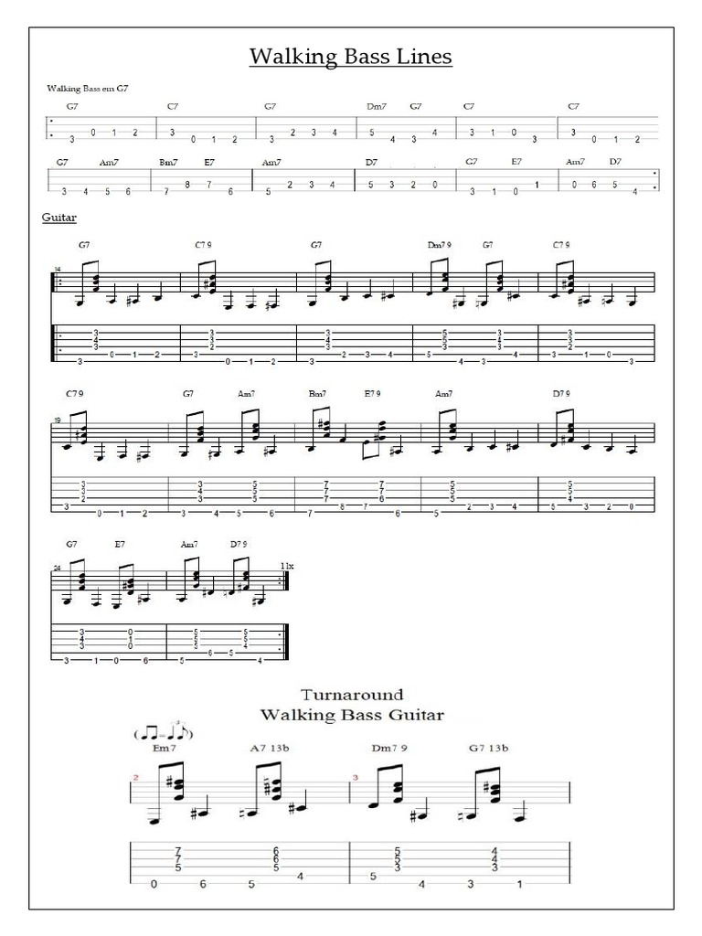 Walking Bass Lines | PDF