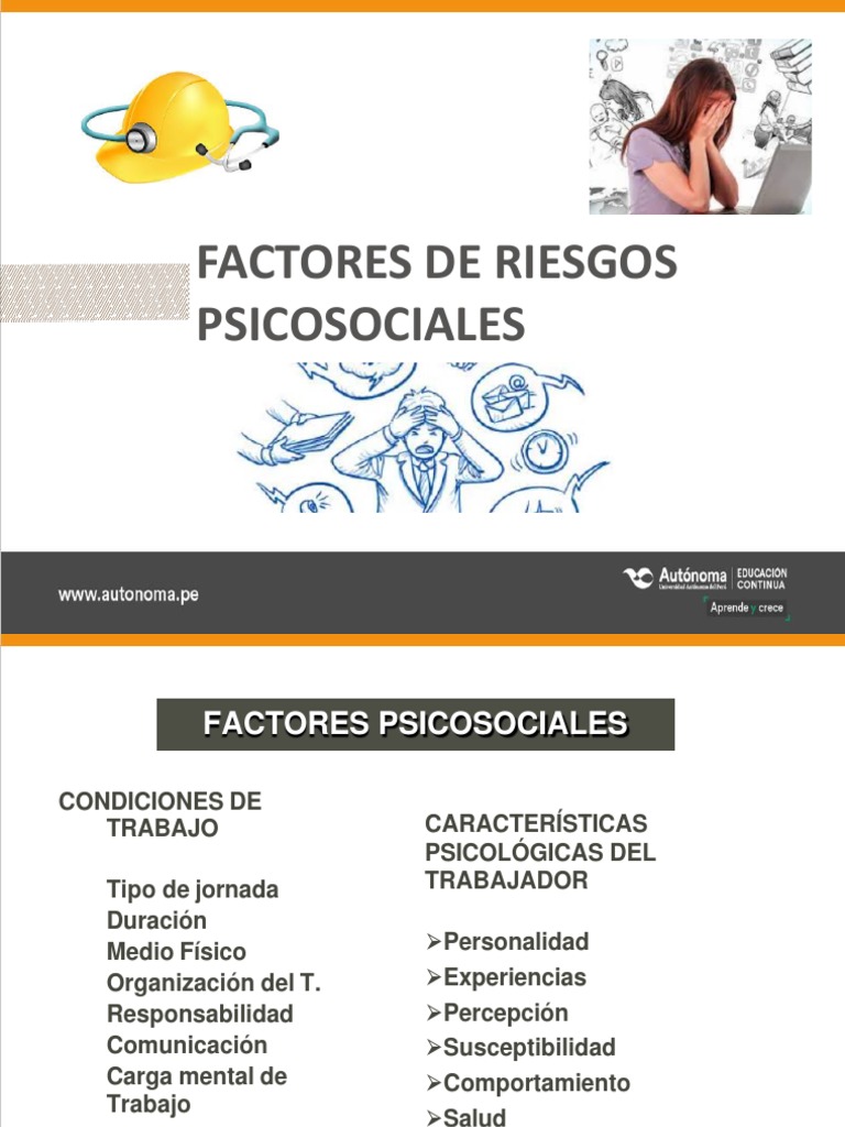 Factores Riesgos Psicosociales | PDF | Burnout ocupacional | Estrés (biología)