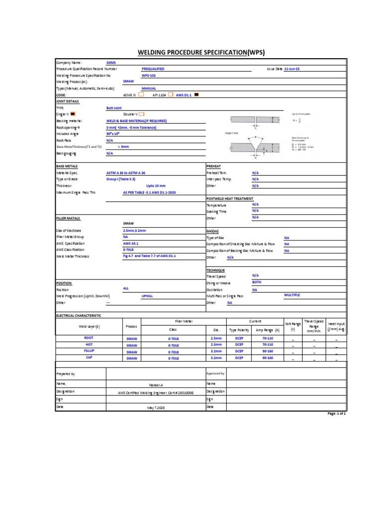 Pre Qualified WPS | Download Free PDF | Construction | Welding