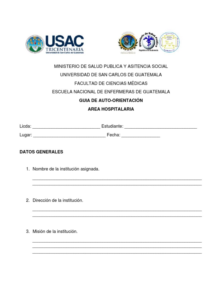 Guía de Auto-Orientación Hospitalaria | PDF | Enfermería