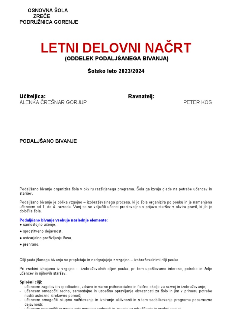 Letna Priprava | PDF