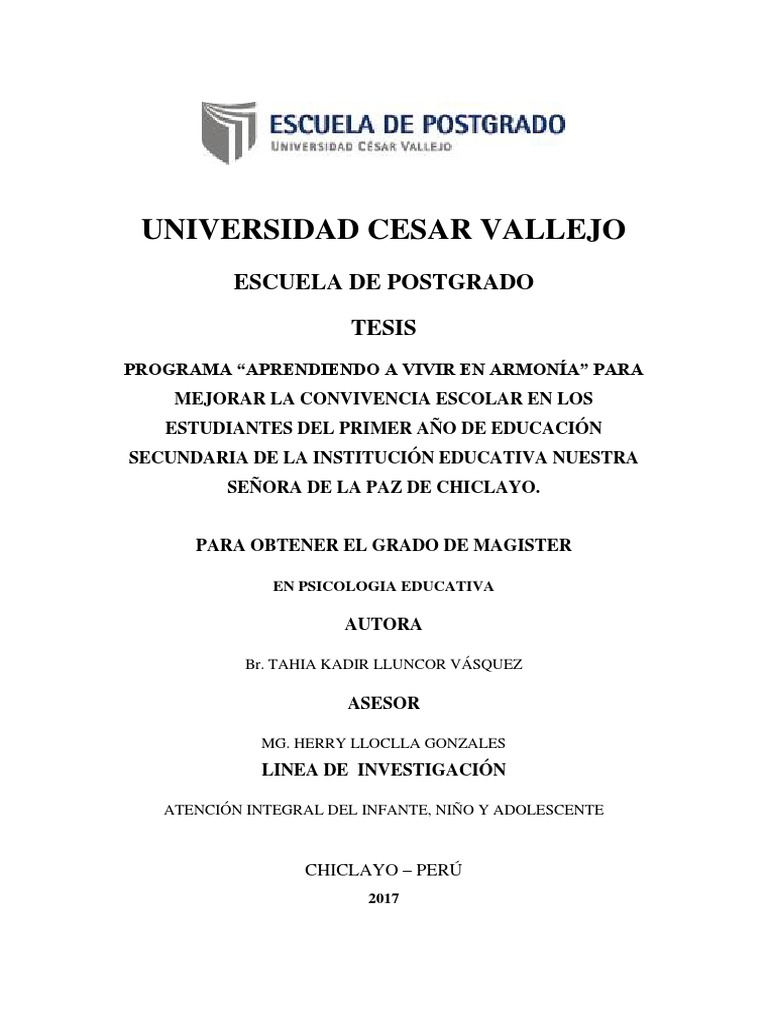 Lluncor VTK | PDF | Plan de estudios | Violencia