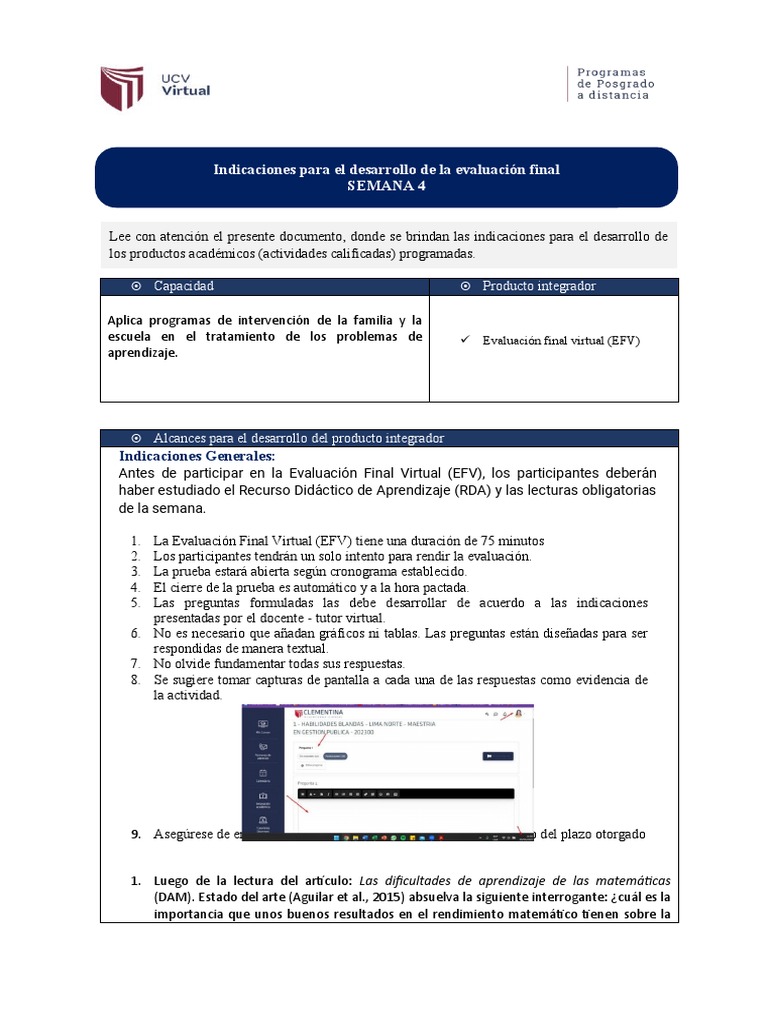 Hoja de Indicaciones Evaluación Final S4 | PDF | Evaluación | Maestros