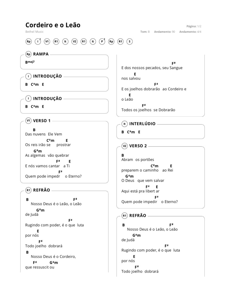 Cordeiro e o Leao-Bethel Music-Have It All.B | PDF