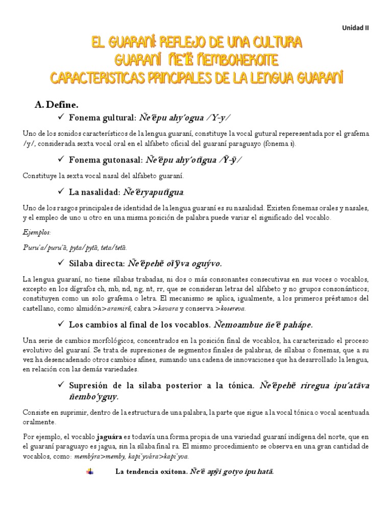 Guaraní 2 | PDF | Vocal | Sílaba