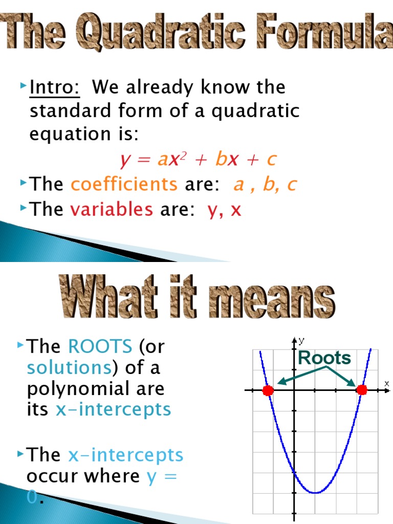 Quadratic Formula | Download Free PDF | Quadratic Equation | Mathematical Analysis