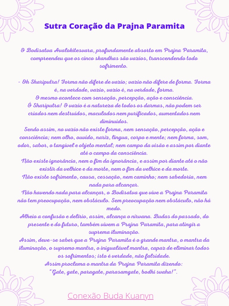 Sutra Coracao Da Prajna Paramita | PDF